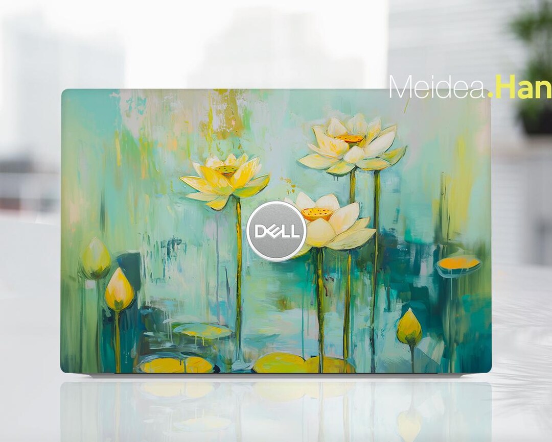 Custom Laptop Skins Dell 7640 Sticker Surface Decal Green Plant Design ...