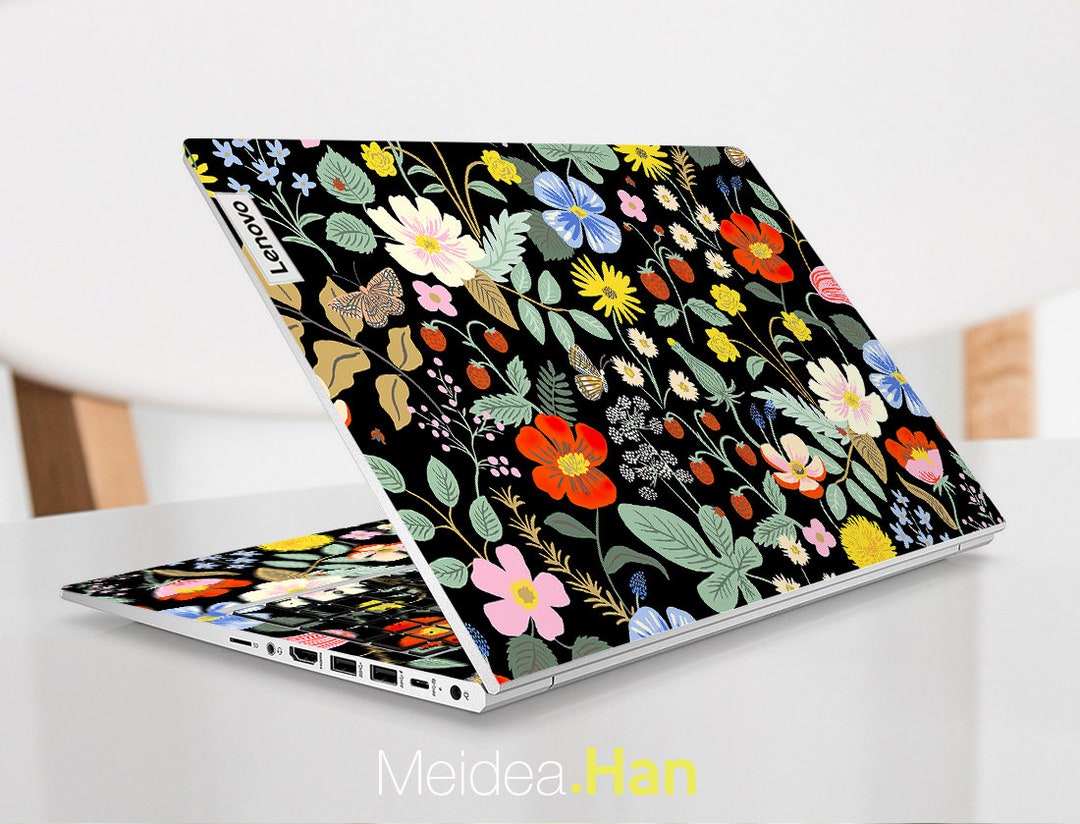 Laptop Skin Lenovo Thinkpad 15 Personalized Customizable Flowers Vinyl ...