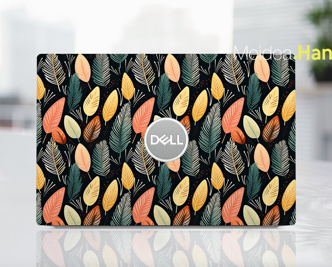Dell Laptop Skins Unique Gift Personalization Vinyl Decals Tree Leaves ...