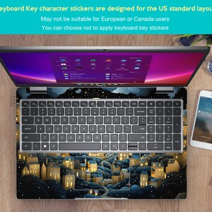 Custom Laptop Skins Hp Decal Personalised Sticker City Cartoon Night ...