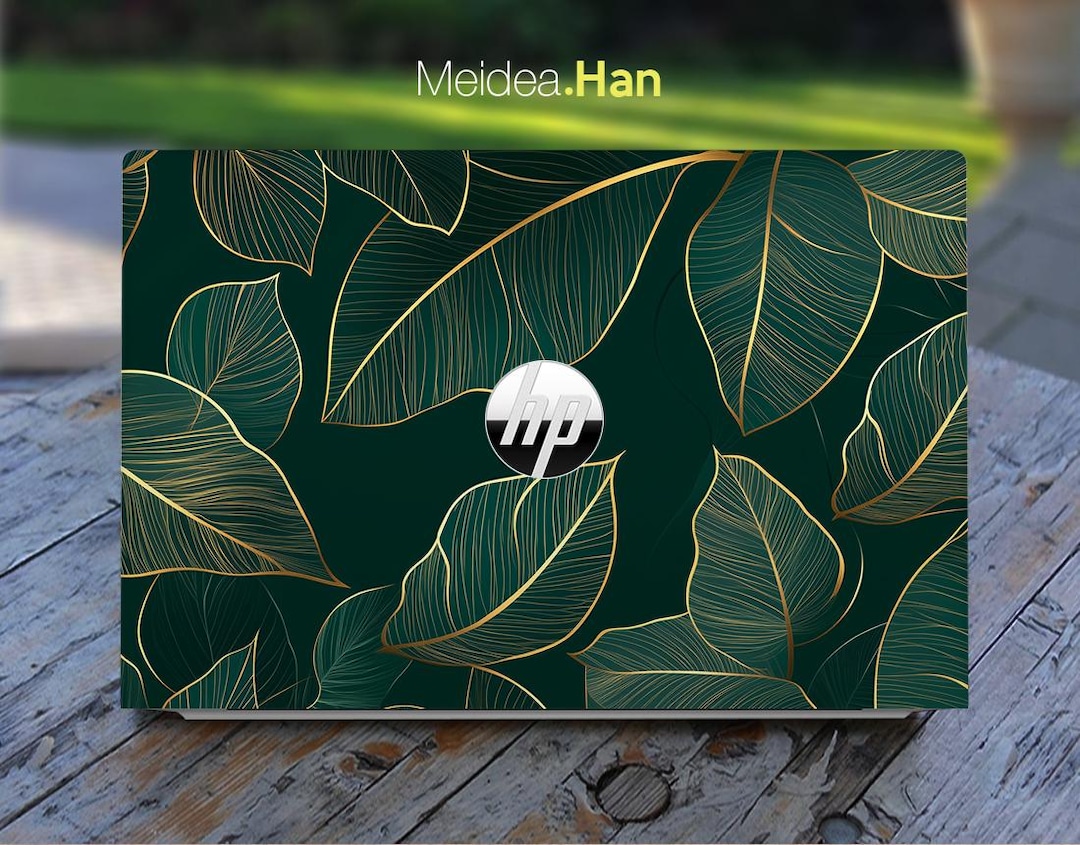 Hp Laptop Skin Hp Envy X360 Sticker Personalized Golden Botanical ...