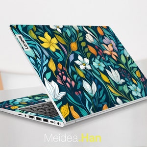 Lenovo Laptop Skin Personalized Custom Sticker Fresh Green Plant Design ...