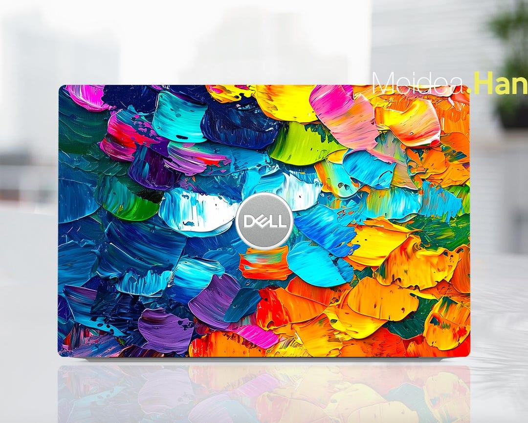 Dell Skin Laptop Protect Decal Gift for Mom Custom Sticker Colorful Oil ...