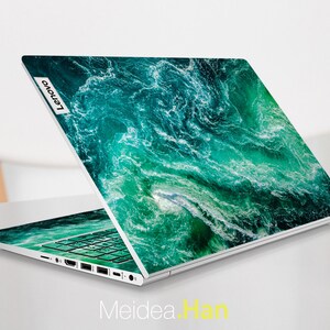 Lenovo X1 Carbon Skin Decals Personalized Gift Green Sea Spray Vinyl ...