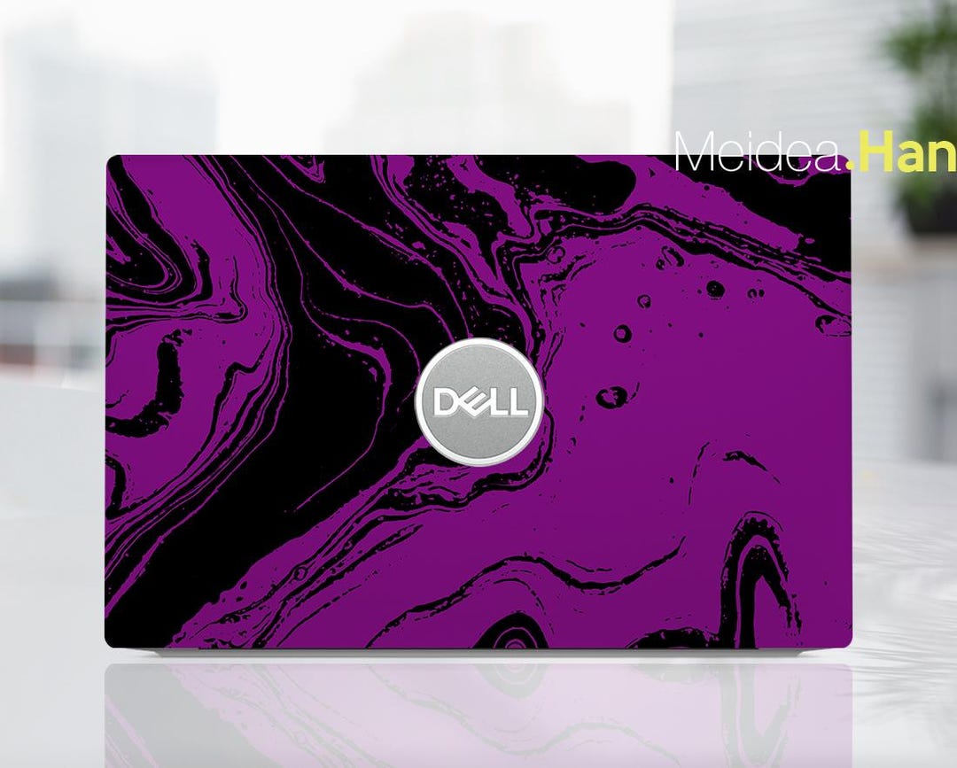 Personalized Gift Dell 13inch Skin Unique Design Purple Marble Texture ...