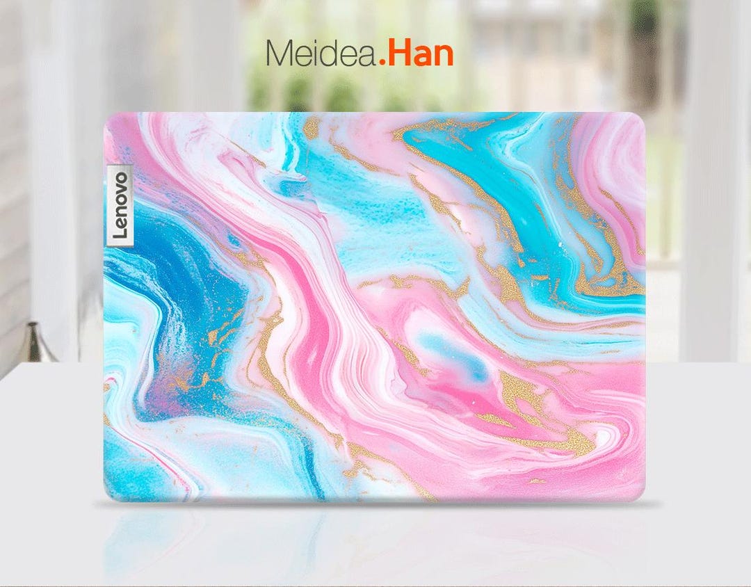 Custom Laptop Skins Lenovo Sticker Personalized Gift Blue Pink Premium ...