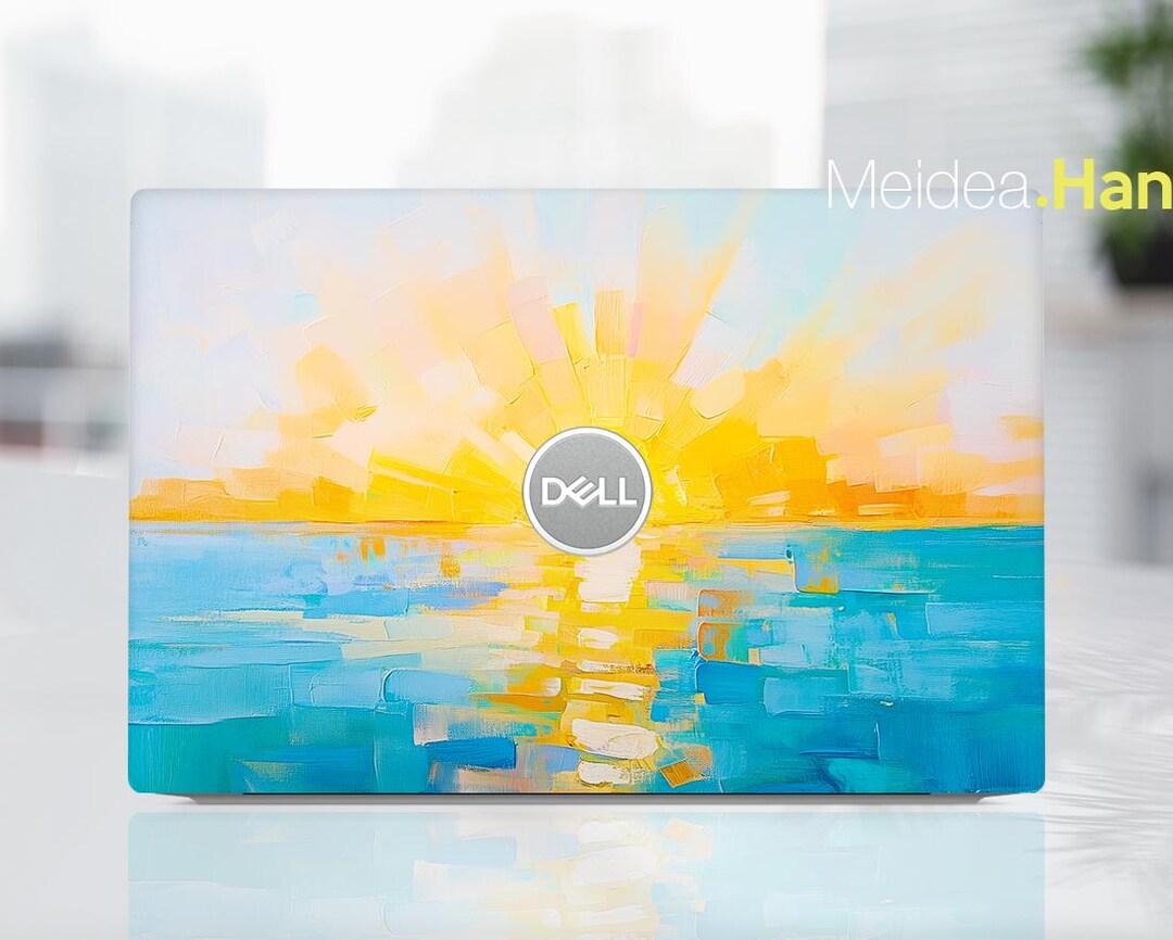 Laptop Skin for Dell 15 Inch Art Decal Custom Oil Painting Sunrise ...