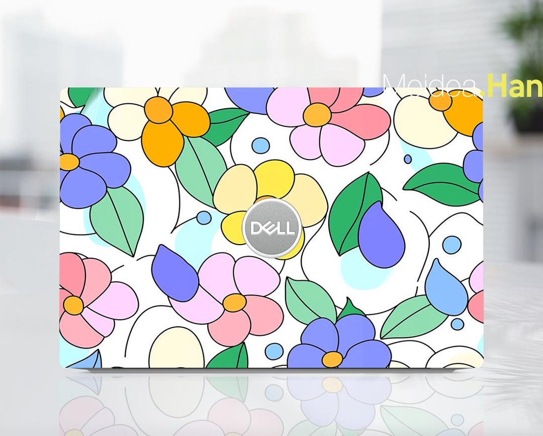 Dell Sticker Laptop Skin Stain Prevention Decal Gift for Her Cartoon ...