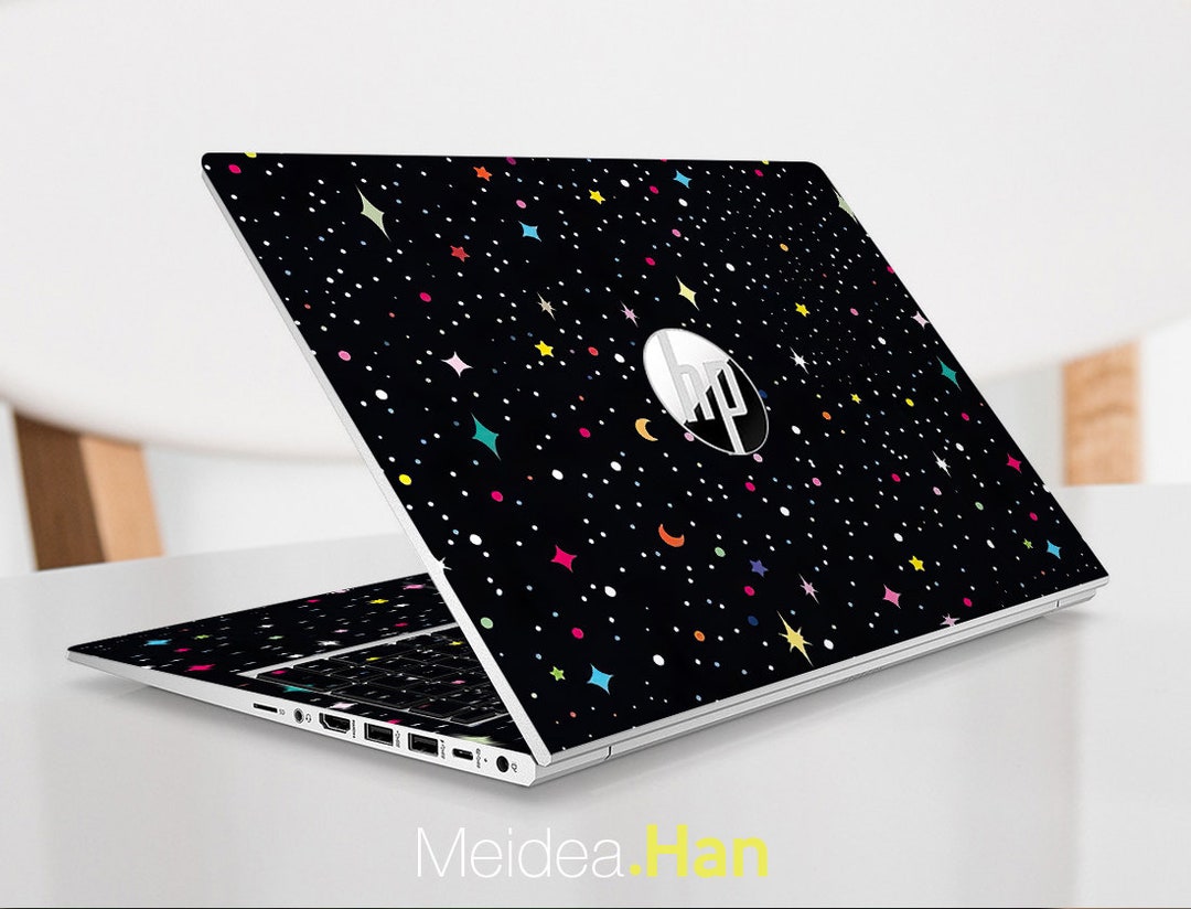 Hp Envy Skin X360 2-in-1 Personalized Customizable Black Abstract Vinyl ...