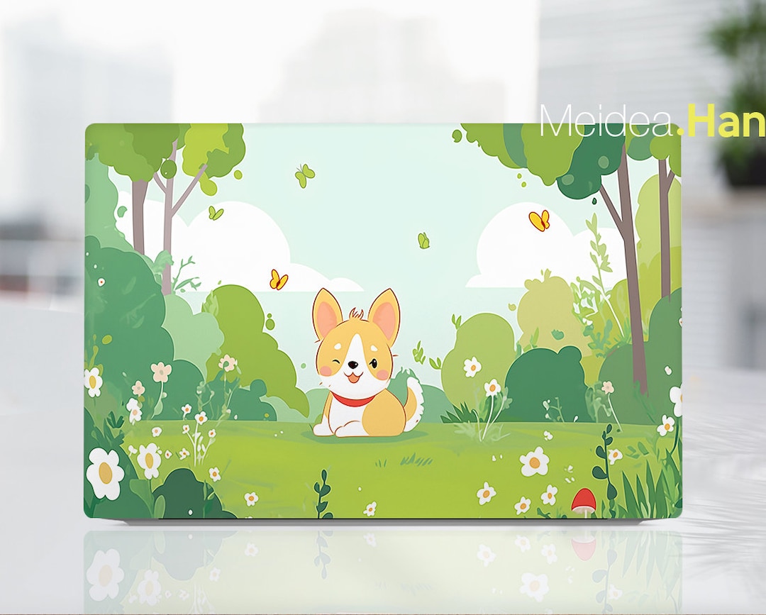 Dell Laptop Skin Personalized Decal Custom Gift Cute Cartoon Puppy ...