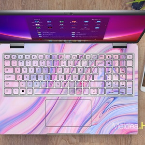 Hp Laptop Skin Omen 17 Personalized Customizable Pink Gray Marble ...