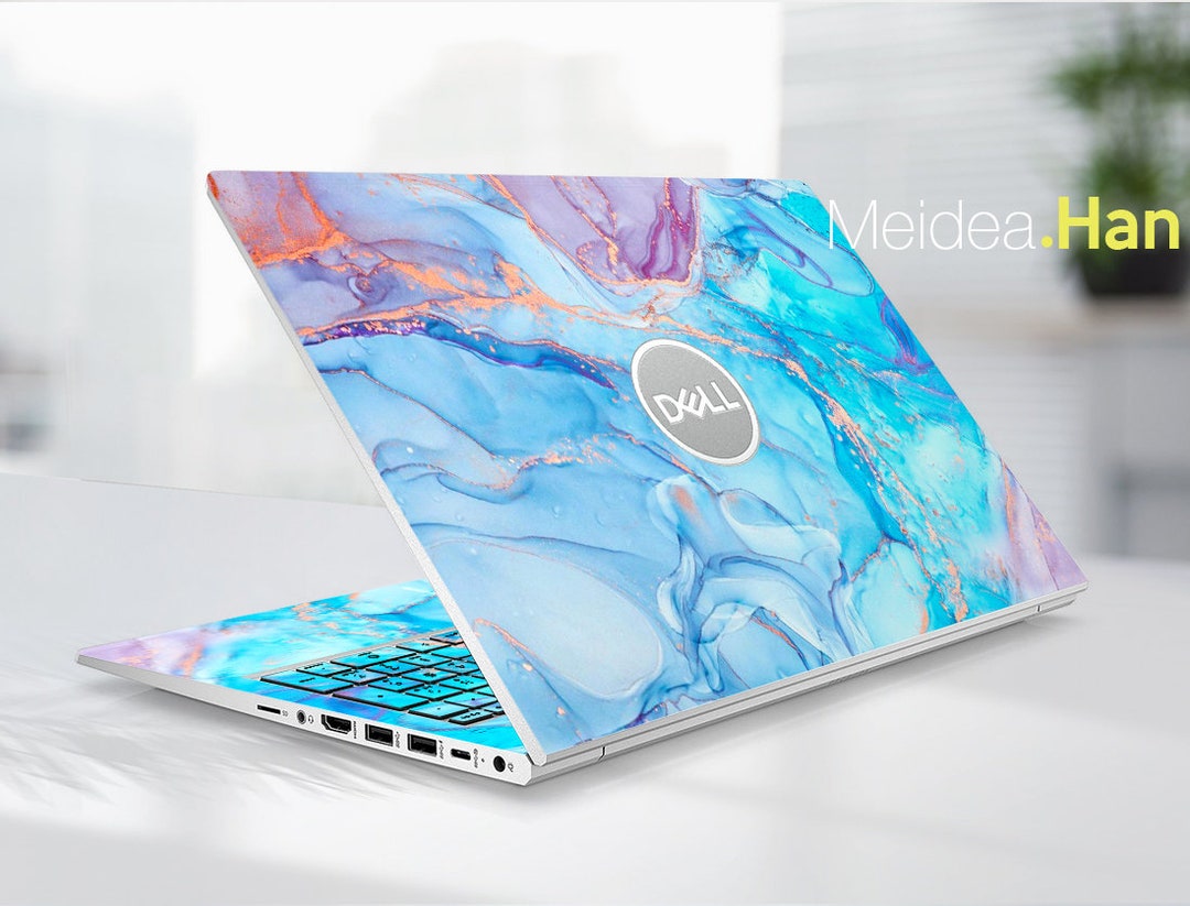 Personalized Dell Laptop Latitude E7450 Decal Colorful Marble Texture ...