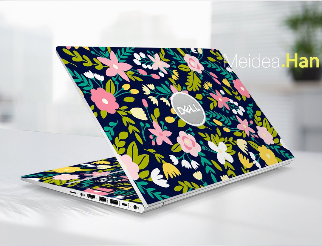 Dell Laptop Skins Xps 13 9360 Personalized Customizable Pink Flowers ...
