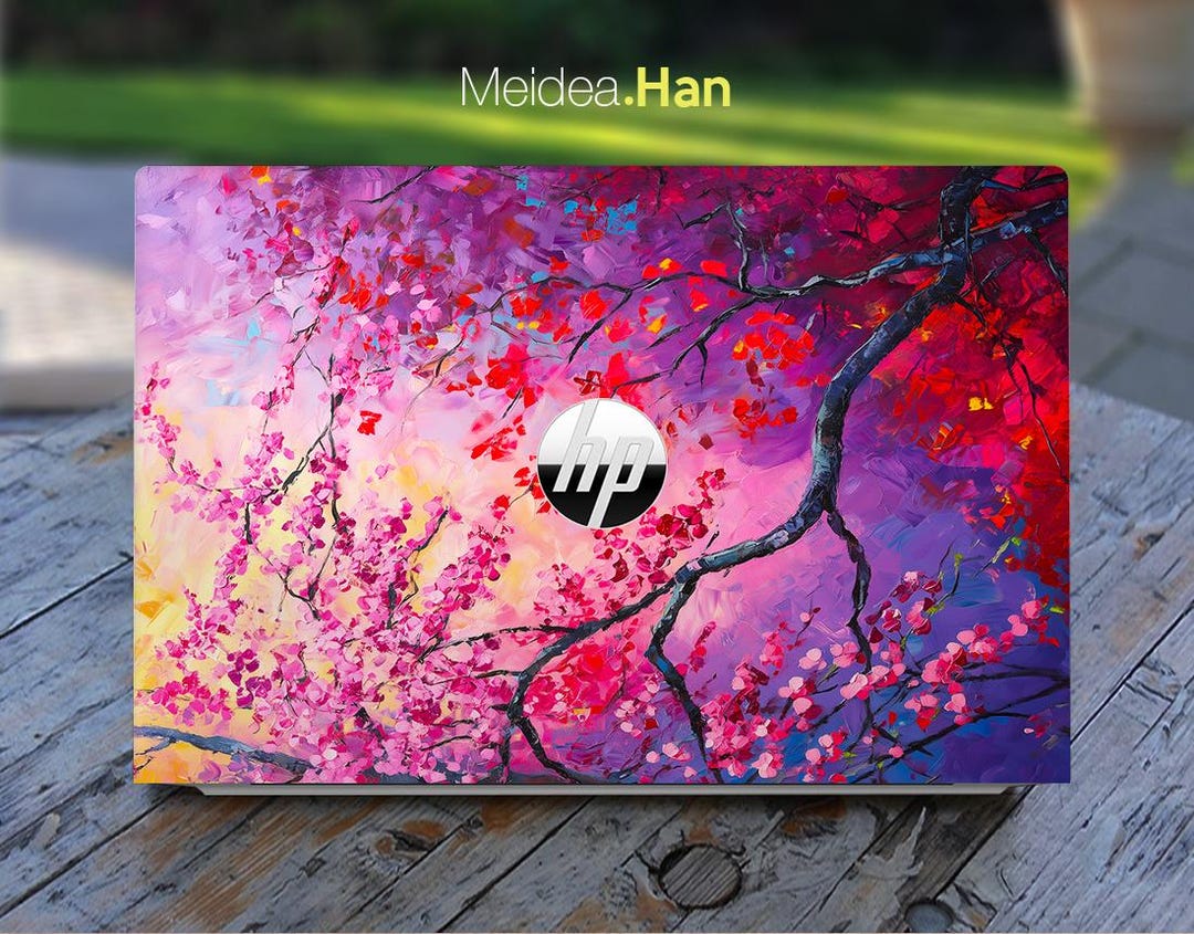 HP Skin Custom Decal Laptop Lid Protect Personalised Sticker Pink ...