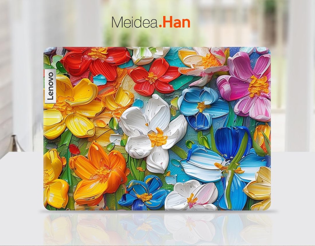 Lenovo Skin Laptop Lid Back to School Gift for Women Colorful Flower ...