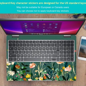 Lenovo Yoga Skin Laptop Lid Custom Sticker Personalize Gift Floral ...