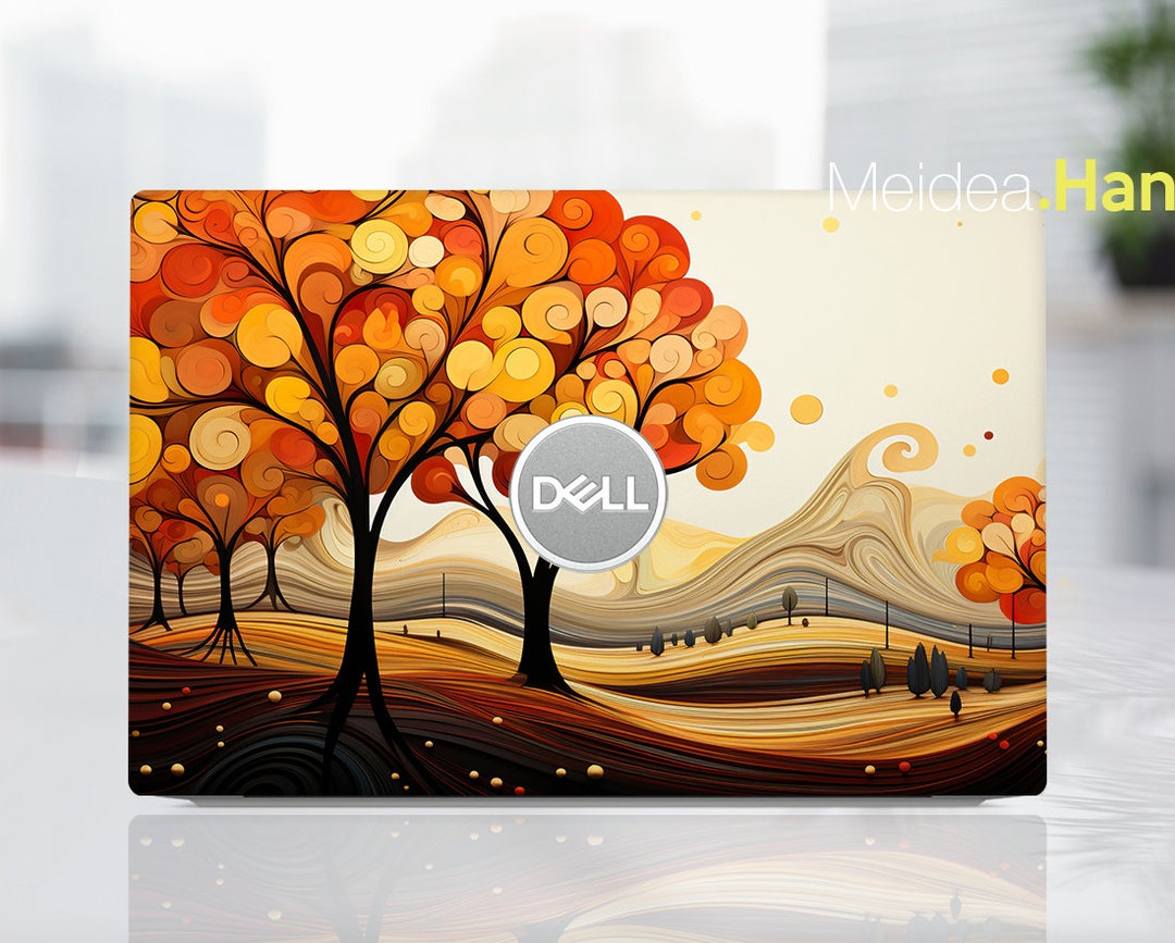 Laptop Skins Dell Accessories Custom Decal Aesthetic Design Autumn's Golden Gifts for He for Xps ...