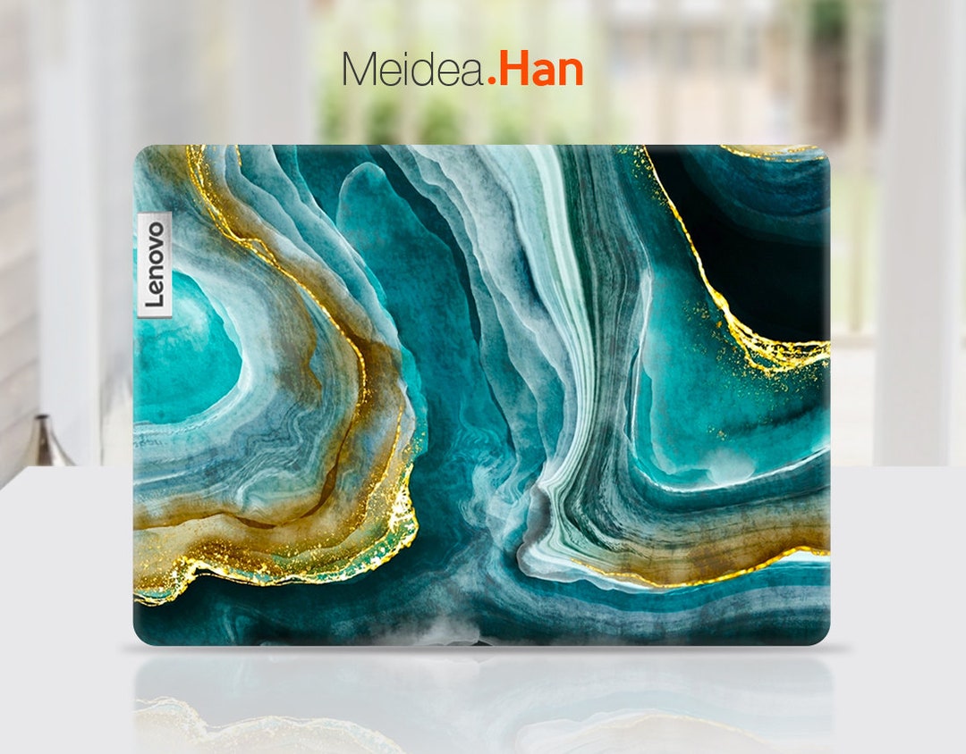 Lenovo Ideapad 3 Skins Laptop Decals Personalized Gift Green Marble ...