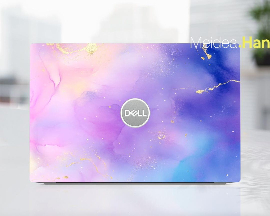 Dell Ultra-thin Skin Laptop Sticker Purple Marble Design Personalized ...