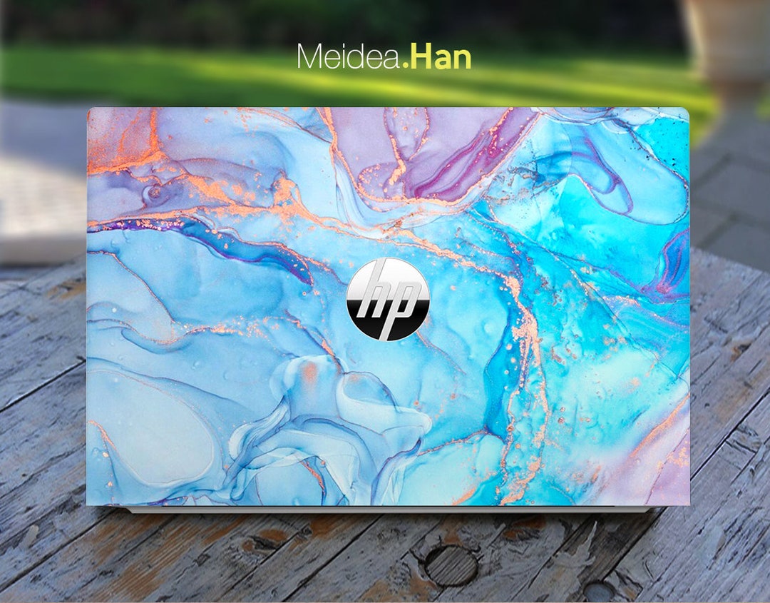 Hp 14 Inch Laptop Skin Accessories Personalized T Customizable Colorful Marble Vinyl For