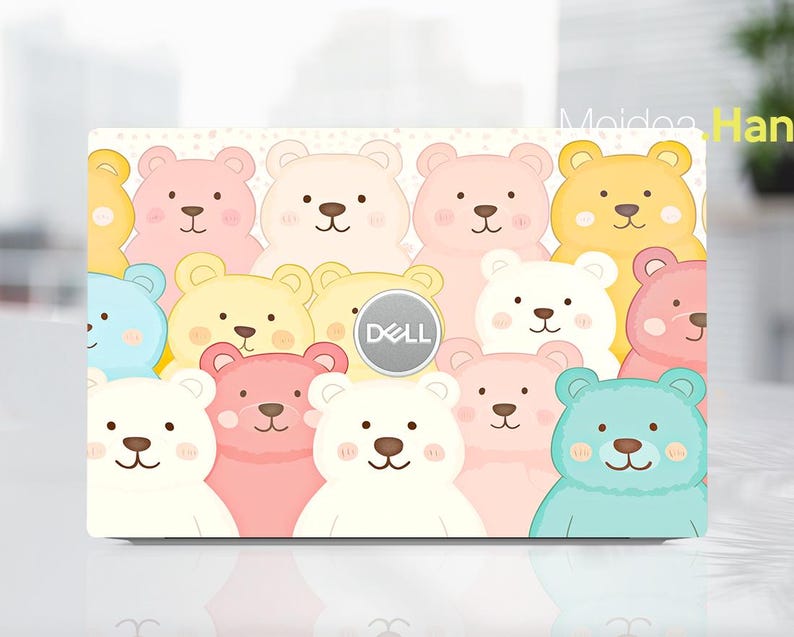 Dell Skin Pre-cut Sticker Personalized Gift Custom Gift Colorful ...