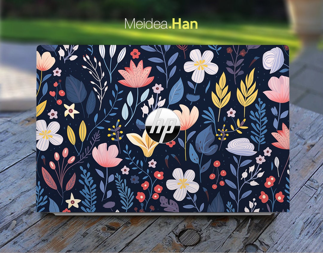 Hp Probook Laptop Skin Personalized Decal Customizable Sticeker Floral ...