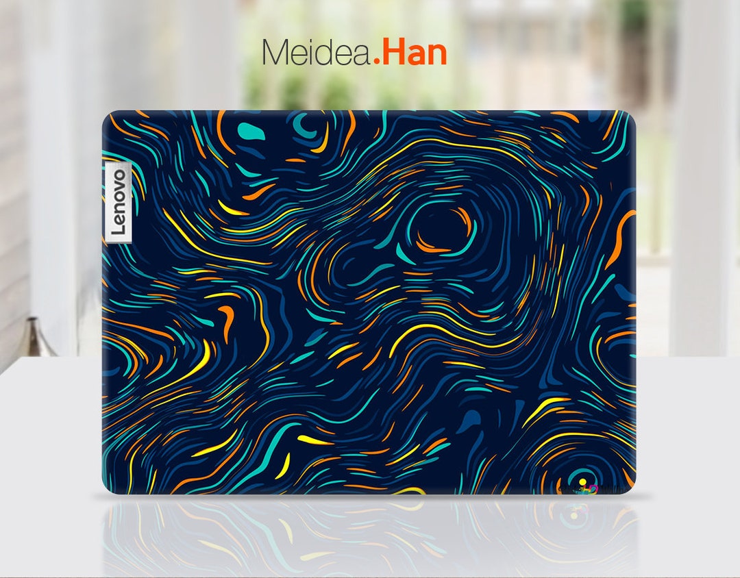 Lenovo Thinkpad Skin, Legion Slim Skin Personalized Gift Blue Curve ...