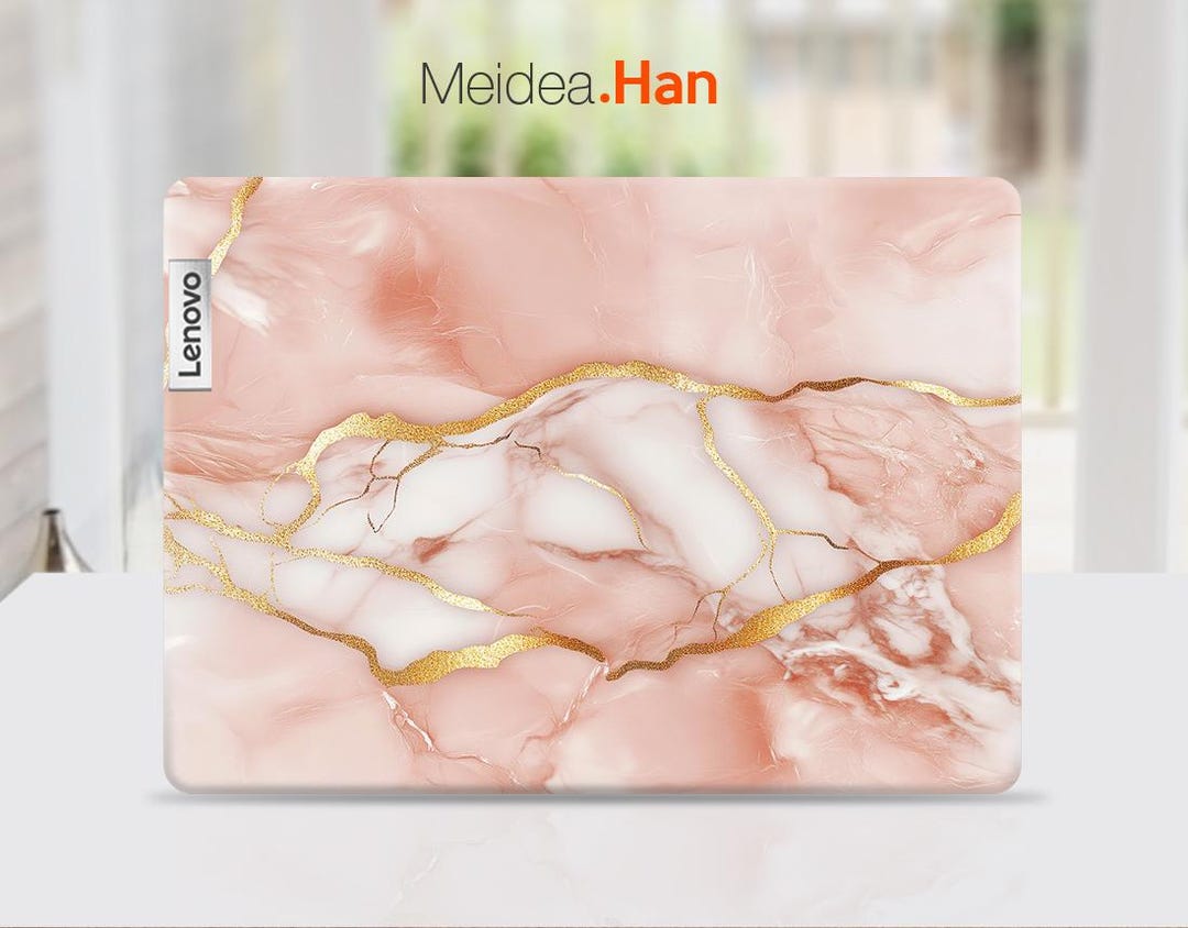 Lenovo Laptop Skins Custom Vinyl Decals Gift for Bestie Artistic Marble ...
