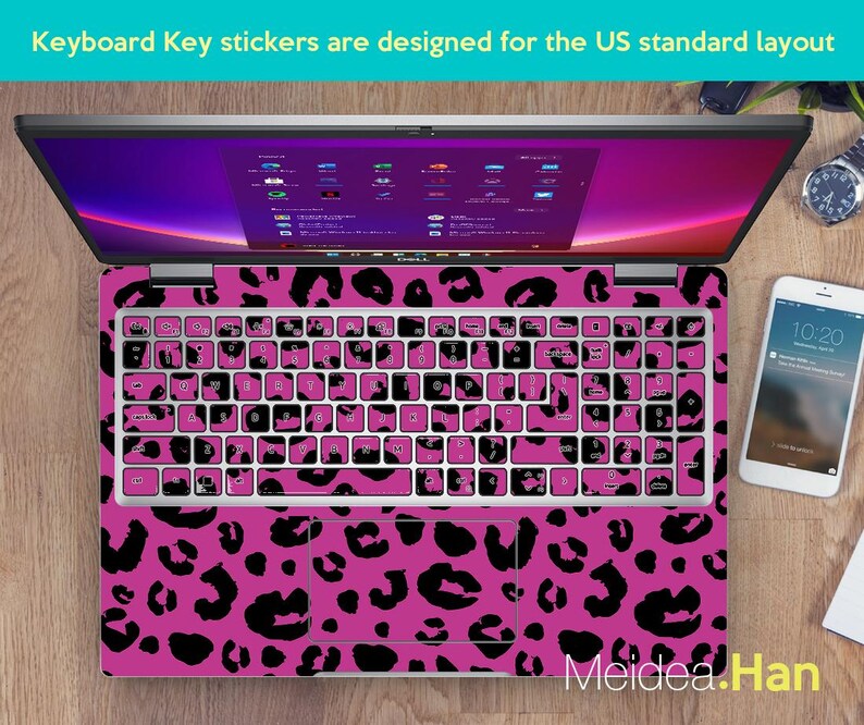 Dell Laptop Lid Skin Computer Accessorie Art Decal Wedding Gifts Pink ...