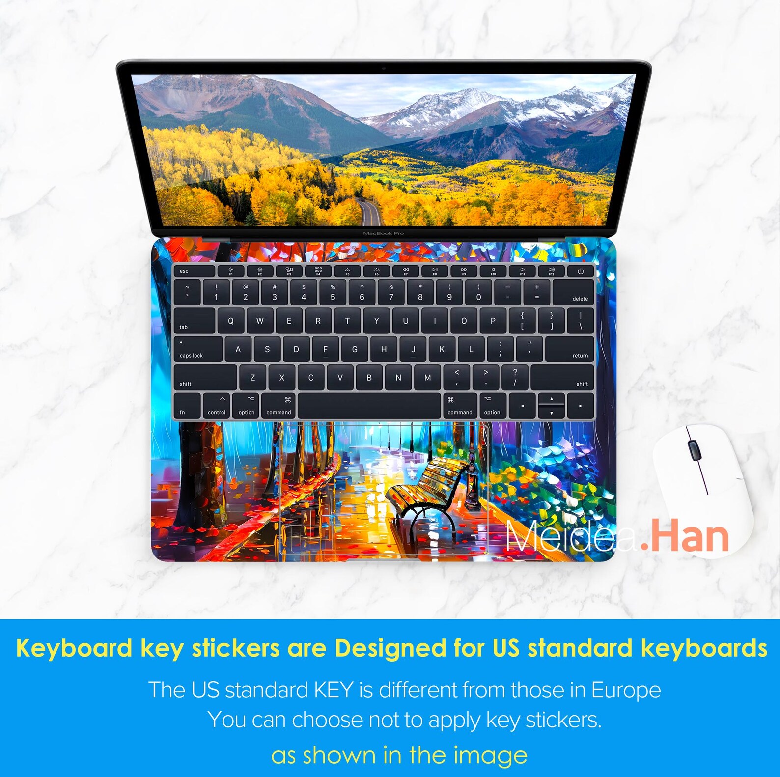 MacBook Custom Skin Unique Gifts Autumn Oil Painting Design Mac Pro 14 ...