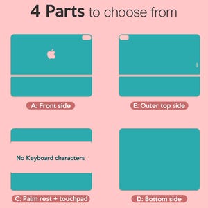 Apple Magic Keyboard Stickers Custom Oil Painting White Crane Pattern ...