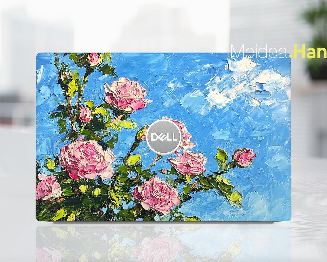 Dell Laptop Skin Xps 9530 Decal Custom Sticker Pink Flowers Oil ...