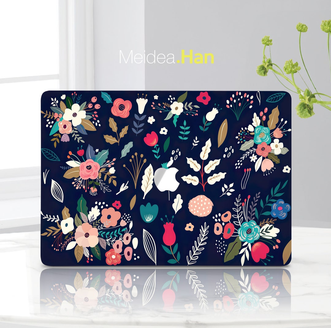 MacBook Skin Apple Accessorie Personalized Custom Gift Floral Art ...