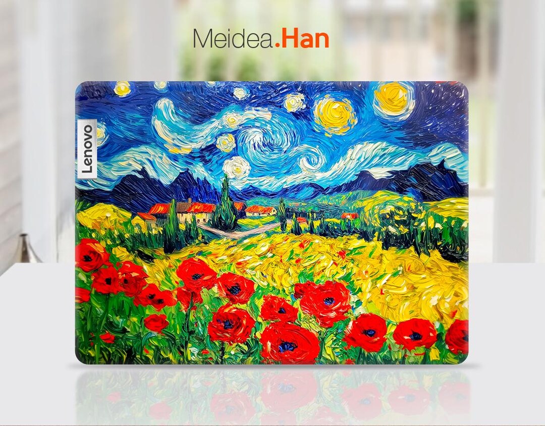 Lenovo Sticker Laptop Skin Custom Decal Artistic Oil Painting Style ...