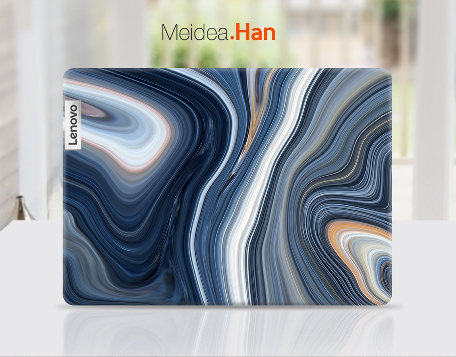 Lenovo Laptop Skins Yoga 7i Personalized Customizable Abstract Black ...