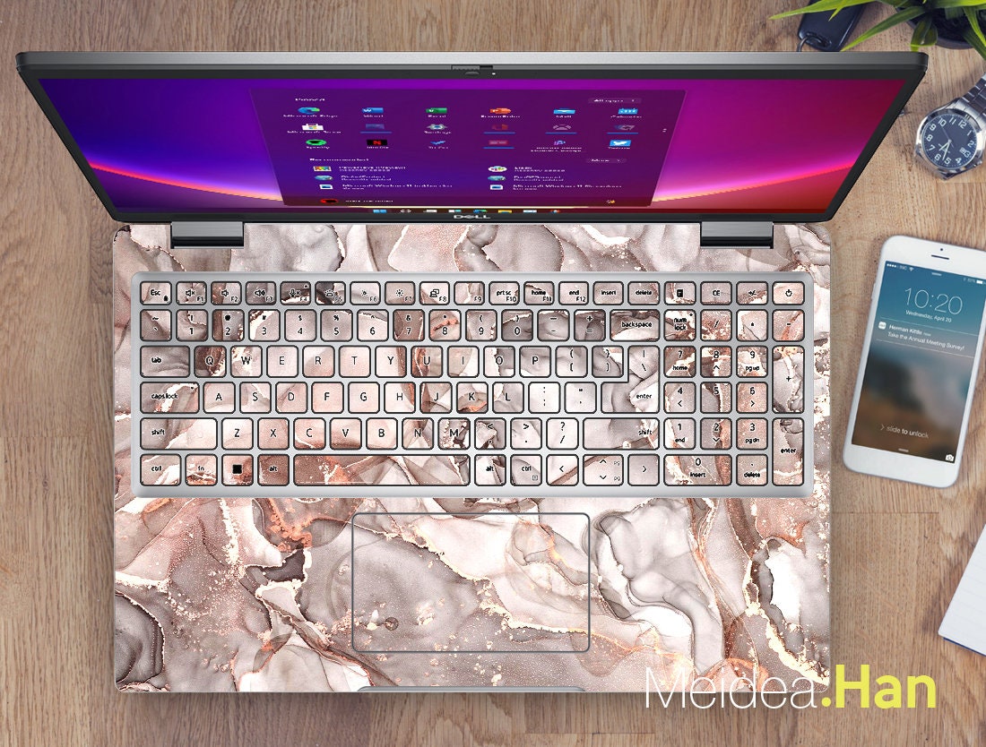 Dell Latitude 7330 Laptop Skin Personalized Customizable Marble ...