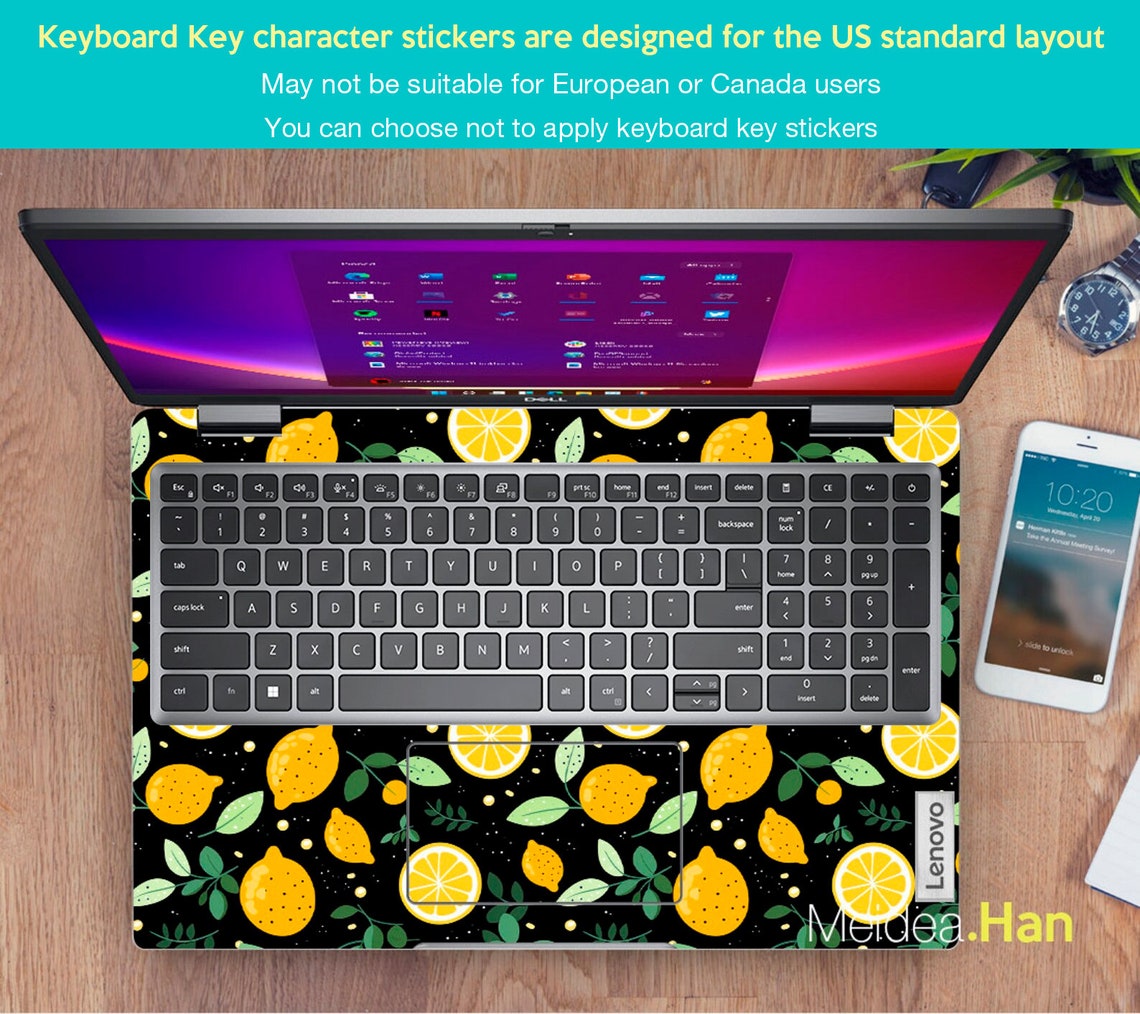 Custom Laptop Skins Lenovo Ideapad Decals Personalised Gift Pattern ...