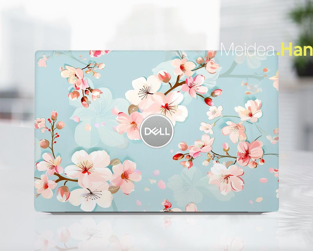 Laptop Skin Dell Sticker Inspiron 16 5640 Personalized Gift Pink Flower ...