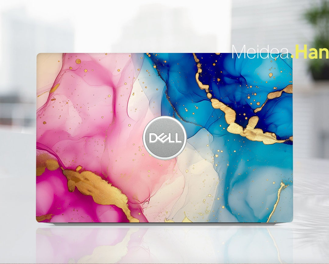 Laptop Skins Dell Decals Personalization Gifts Customizable Blue Pink ...