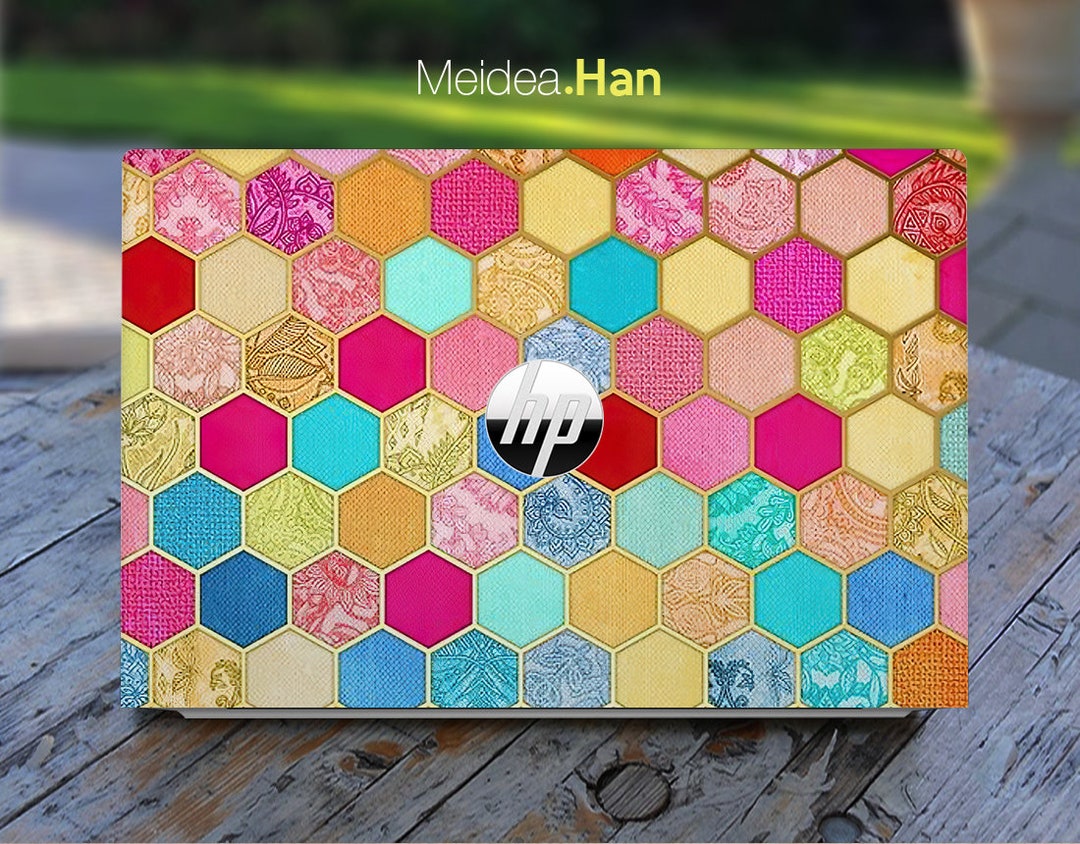 Hp Envy Skin Yellow Geometric Design Customized Laptop Decal ...