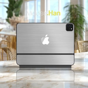 Smart Folio 13 Solid Brushed Silver Design Magic Keyboard Sticker iPad ...