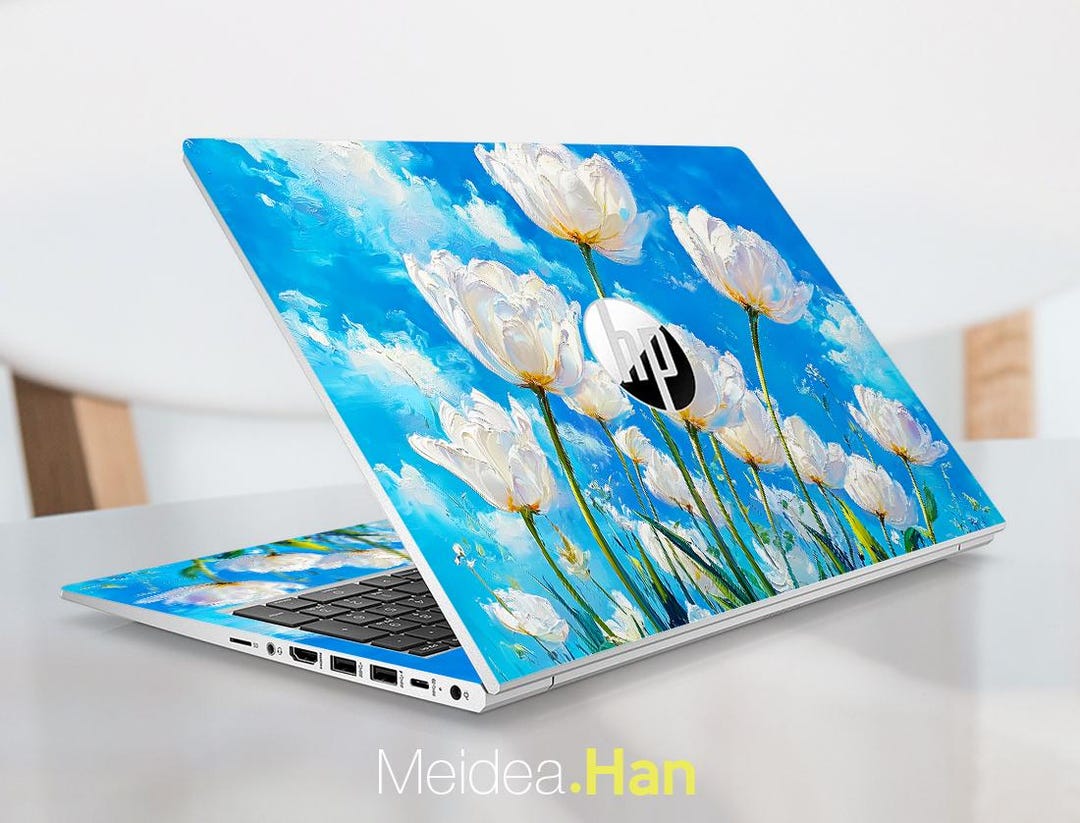 HP Omnibook X Flip 16-be Laptop Sticker Personalized Gift Floral Design ...