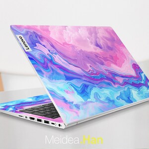 Lenovo Laptop Skins Custom Vinyl Decals Personalization Abstract Purple ...