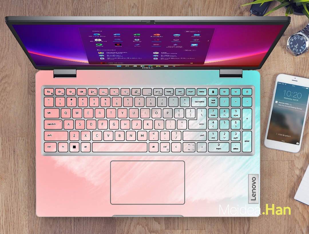 Custom Laptop Skin Protect Lenovo Accessories Vinyl Decals Personalised ...