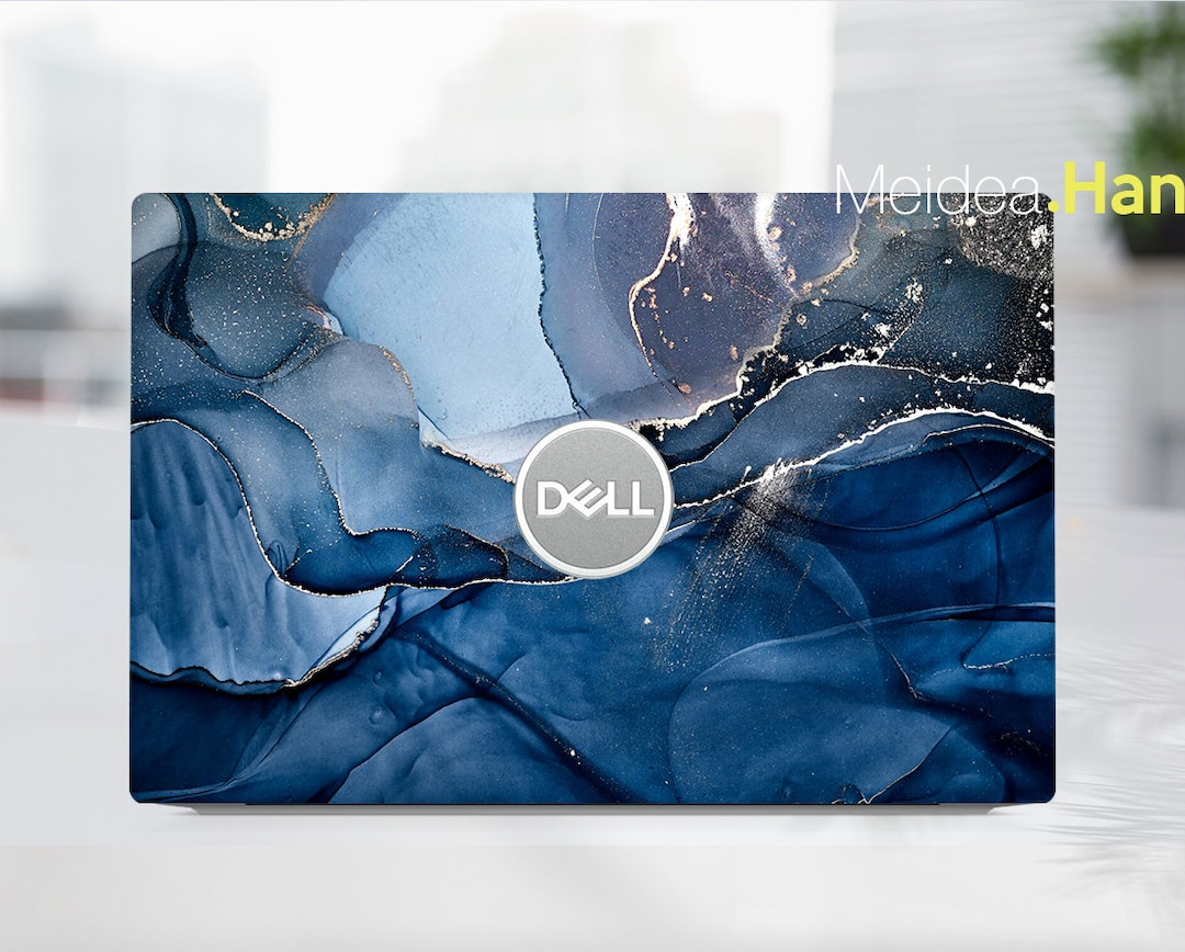 Personalized Dell Xps 13 9343 9350 Skin Decal Blue Marble Texture ...