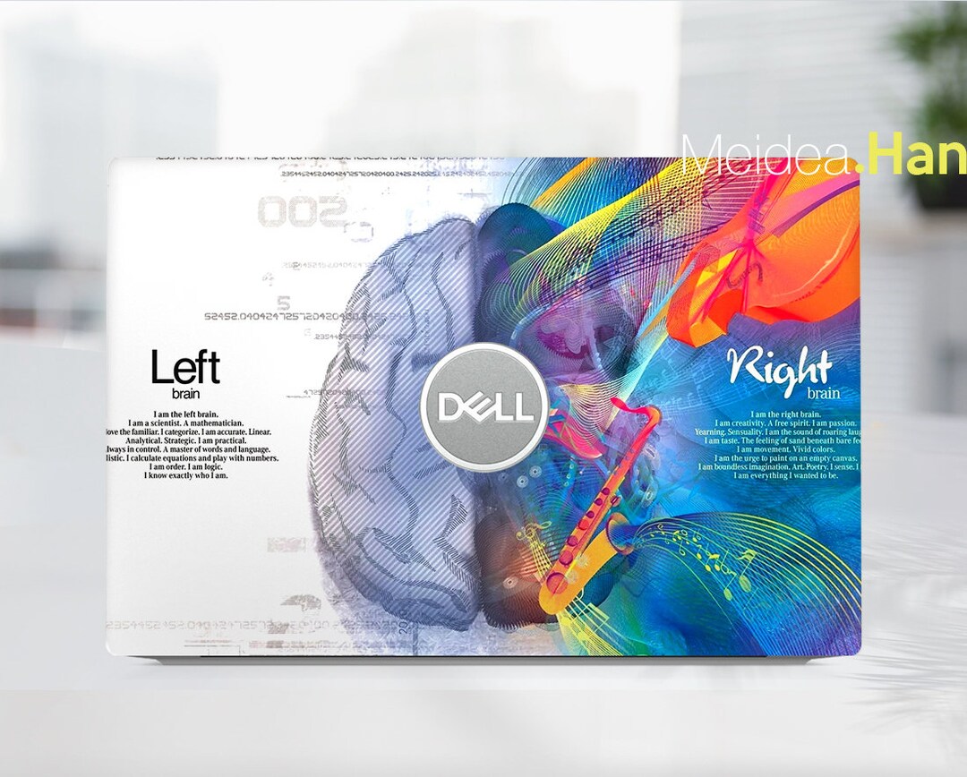 Dell Laptop Skin Left and Right Brain Dell Xps 13 Skin Personalized ...