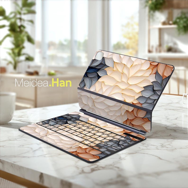 Apple Magic Keyboard Stickers Aesthetic Flower Pattern Gift for Mother ...