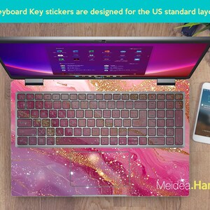HP Elitebook 840 Laptop Sticker Personalized Customizable Pink Marble ...