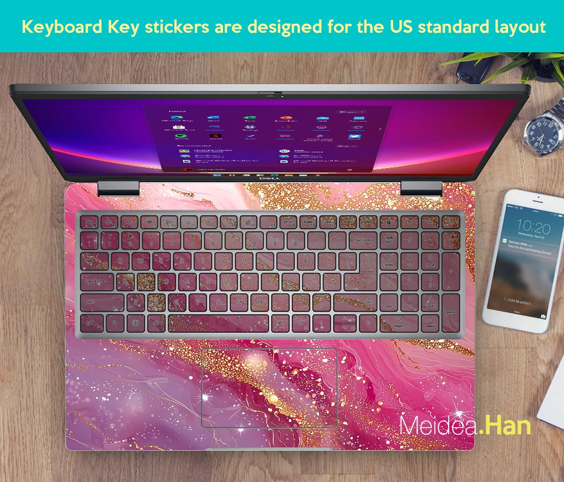 HP Elitebook 840 Laptop Sticker Personalized Customizable Pink Marble ...