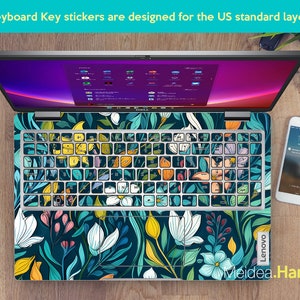 Lenovo Laptop Skin Personalized Custom Sticker Fresh Green Plant Design ...